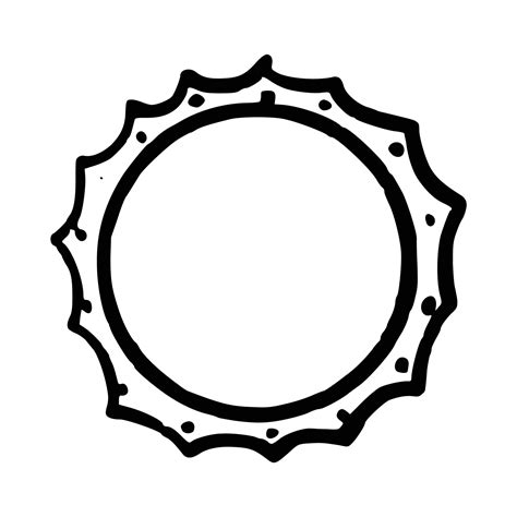 Doodle Scallop Border Frame Element 42900792 Vector Art At Vecteezy