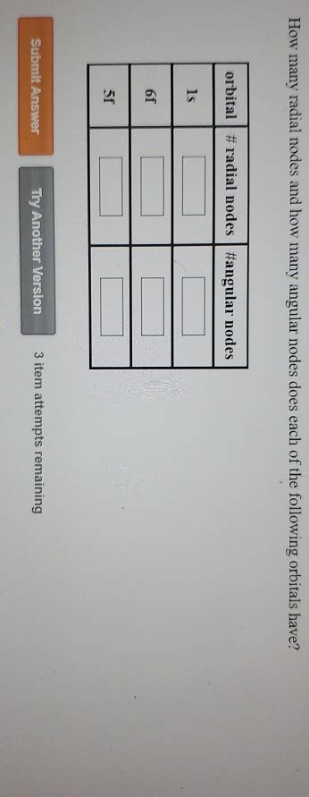 How Many Radial Nodes And How Many Angular Nodes Does Solvedlib
