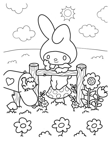 My Melody Color Pages