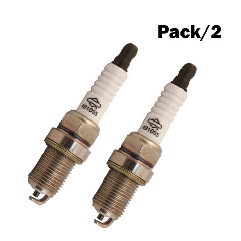 491055S Genuine Briggs Stratton Spark Plug Oem Pack 2