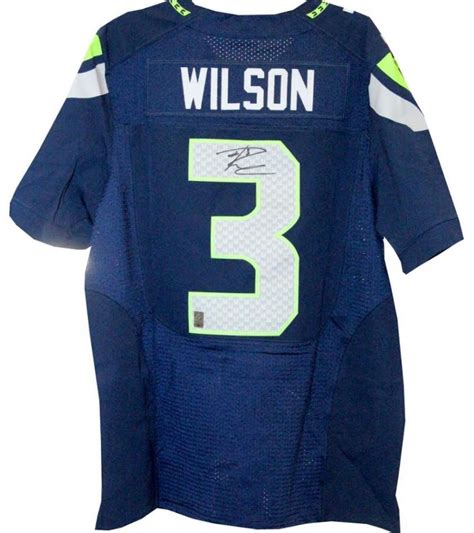 Russell Wilson Signed Seahawks Nike Elite Authentic Jersey Wilson Coa
