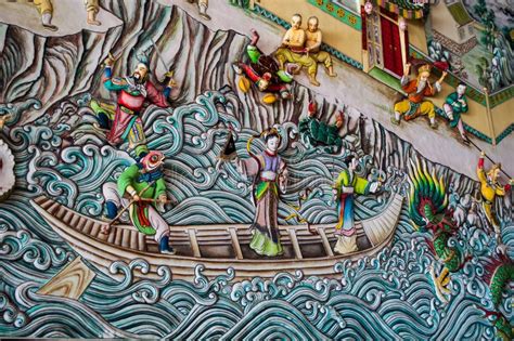 Statue Of A Chinese Wall Stock Image Image Of Buddhist 28303277