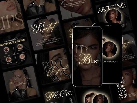 Pmu Instagram Template Microblading Instagram Template Lip Blush Instagram Template Permanent