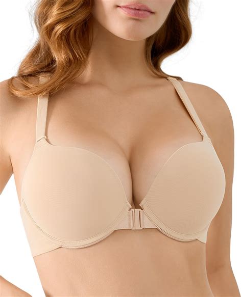 Yandw Padded Push Up Bras For Women Front Closure Racerback Tshirt