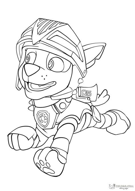 Dibujos Para Colorear De Rocky De Paw Patrol