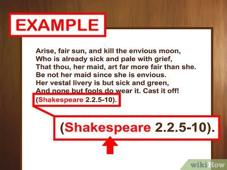 How To Cite Shakespeare With Pictures Wikihow
