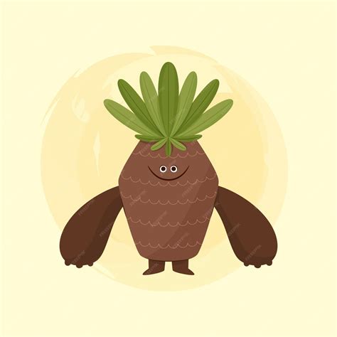 Ilustración De Personaje De Frailejón Dibujado A Mano Vector Gratis