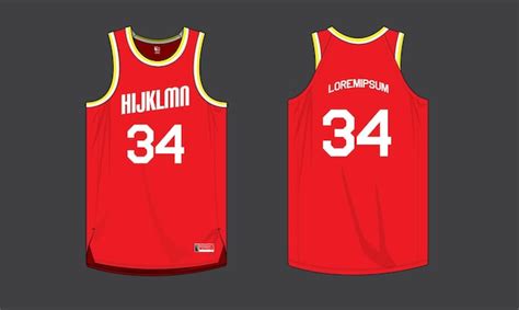 농구 저지 모형 템플릿 벡터 디자인 프리미엄 벡터