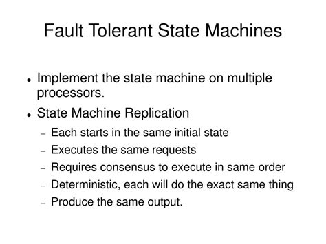 Ppt Fault Tolerance Via The State Machine Replication Approach Favian