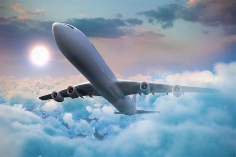 4K 5K Airplane Sky Water Passenger Airplanes Clouds HD Wallpaper