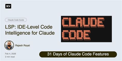 Lsp Ide Level Code Intelligence For Claude Dev Community