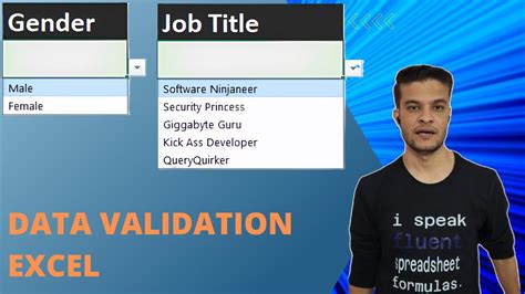 Dropdown Data Validation In Excel Youtube