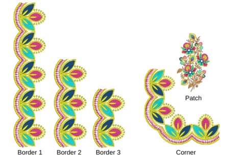 Border Set With Patch Creative Fabrica