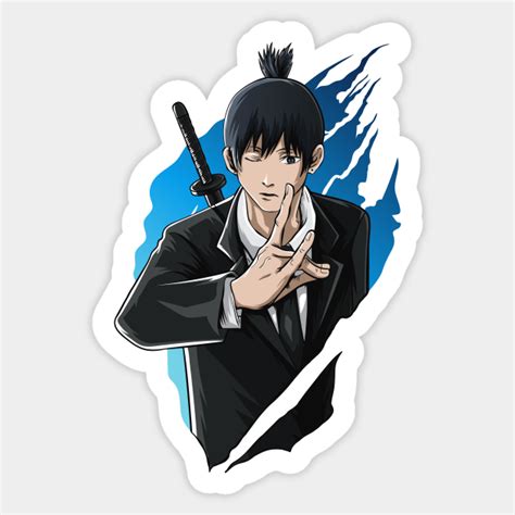 Chainsaw Man Manga Aki Sticker Anime Chibi Cute Drawings Cartoon