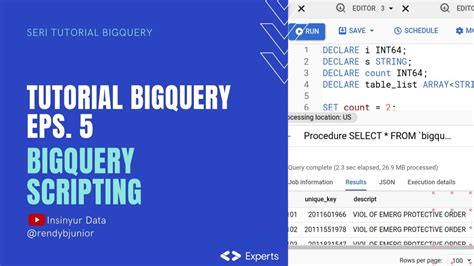 BigQuery Scripting Query Data Secara Prosedural Tutorial BigQuery Eps 5 BigQuerySeries