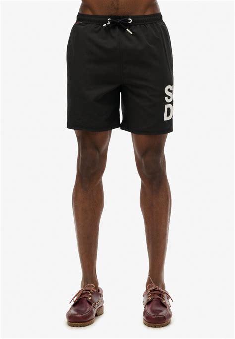 Superdry Logo Inch Swimming Shorts Black Zalando