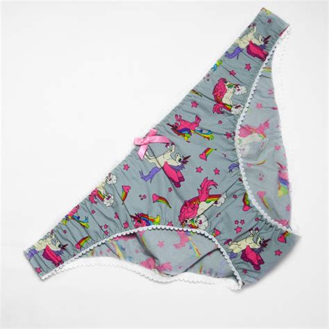 Biscuits Adorable Unicorn Panties In Grey Cute Ddlg Etsy