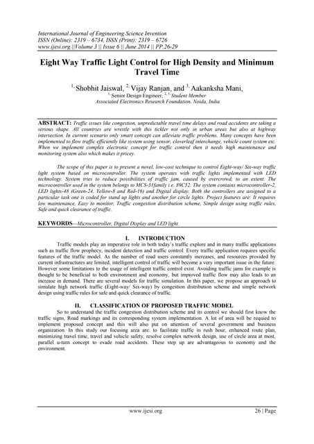 Smart Traffic Light Control System Pptx Consumer Electronics