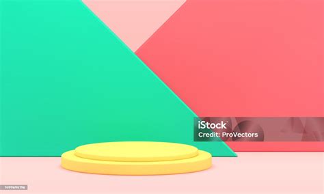 밝은 실린더 경기장 받침대 3d 배경 제품 프레 젠 테이션 미니멀리스트 연단 쇼케이스 벡터 3차원 형태에 대한 스톡 벡터 아트