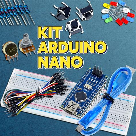 Kit Arduino Nano Iniciante Básico Com Protoboard Melhor Que Arduino