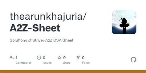 github thearunkhajuria a2z sheet solutions of striver a2z dsa sheet