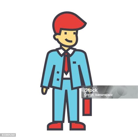 경우 파트너 사업 지원 관리자 개념 사업가 선 벡터 아이콘입니다 편집 가능한 선입니다 흰색 배경에 고립 된 평면 선형 삽화 개념에 대한 스톡 벡터 아트 및 기타 이미지