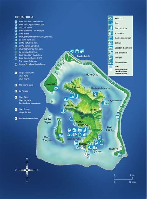 Bora Bora Pearl Beach Resort Map
