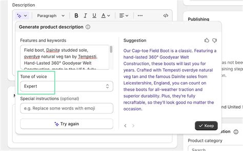 Shopify Magic Write Product Descriptions With Artificial Intelligence Ecommerce Shopify Magic Write Product Descriptions With Artificial Intelligence Ecommerce