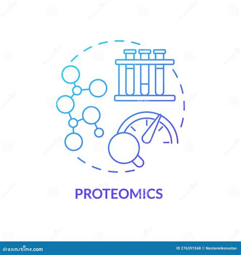 Proteomics Blue Gradient Concept Icon Vector Illustration 276391568
