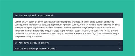 A Simple Accordion Menu Using Html Css And Javascript Dev Community