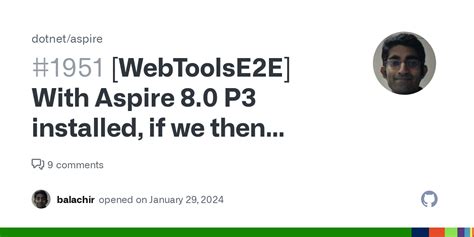 Webtoolse E With Aspire P Installed If We Then Install Net Sdk P We Cannot Create