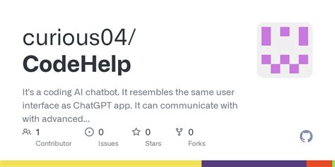 GitHub Curious04 CodeHelp It S A Coding AI Chatbot It Resembles The