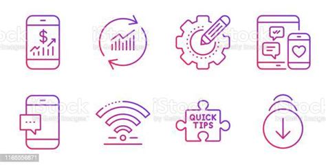 스마트폰 메시지 모바일 금융 및 업데이트 데이터 아이콘 설정 소셜 미디어 설정 장비 및 빠른 팁 표지판 벡터 0명에 대한 스톡 벡터 아트 및 기타 이미지 Istock