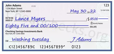 How To Write A Check For 85 Dollars Cheap Checks