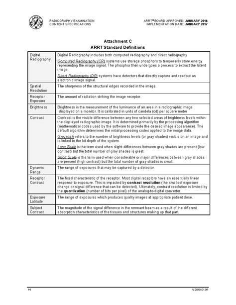 Arrt® Standard Definitions For Radiography Key Terms Explained Studocu