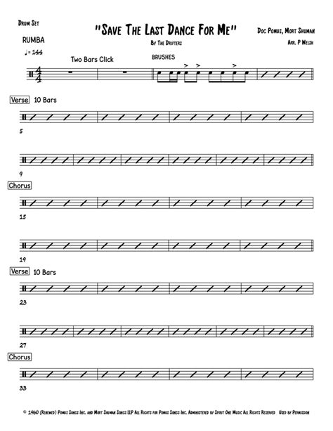 Save The Last Dance For Me By The Drifters Piano Bass Voice Voice
