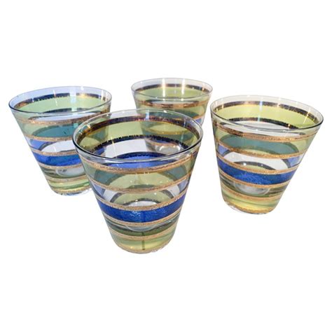 Culver Glassware Double Old Fashioned With Duck Design 1960s For Sale