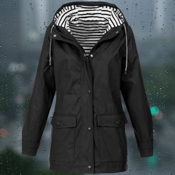 Avencea Stylish Long Sleeve Coat With Hood Windbreaker Trench Coat