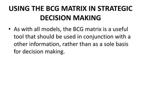 Ppt Hl Marketing Using The Bcg Matrix In Strategic Decision Making