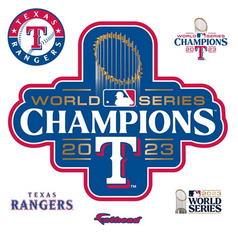 Texas Rangers Realbig World Series Champions Logo Collection Offic