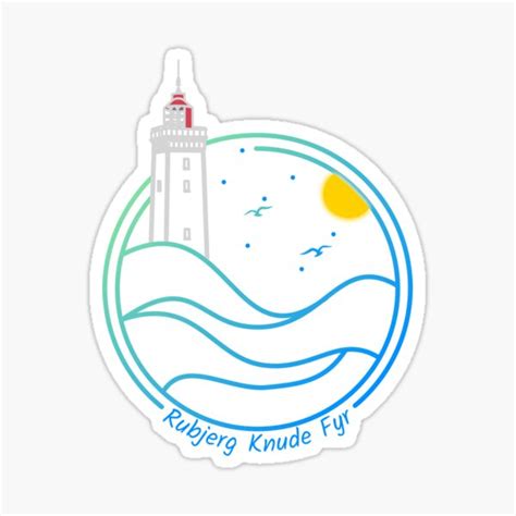 Rubjerg Knude Logo Round White Sticker For Sale By Breier Redbubble