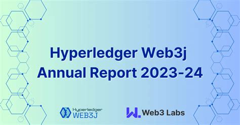 hyperledger web3j annual report 2023 24