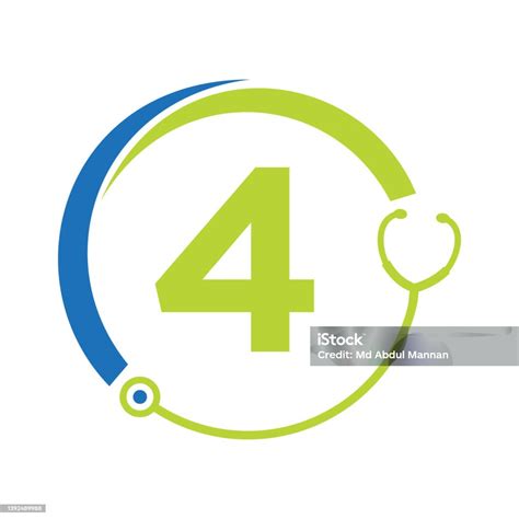 편지 4 템플릿에 의료 기호 의사와 의료 로고 청진기 기호가있는 의사 로고 간호사에 대한 스톡 벡터 아트 및 기타 이미지 간호사 건강 검진 건강 진단 Istock
