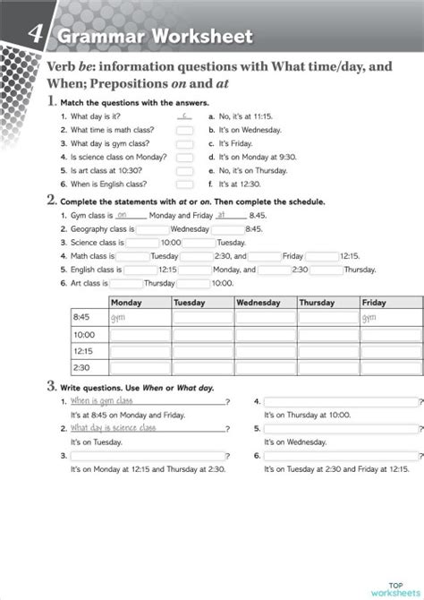 4 grammar worksheet interactive worksheet topworksheets