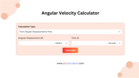 Angular Velocity Calculator