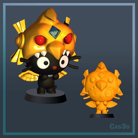 👋 Hello Kitty X Yu Gi Oh Chococat X The Winged Dragon Of Ra・free Stl File For 3d Printing・cults
