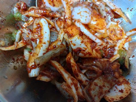 국물없는 오삼불고기 레시피 오징어삼겹살볶음