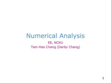 Ppt Numerical Analysis Powerpoint Presentation Free Download Id7002867