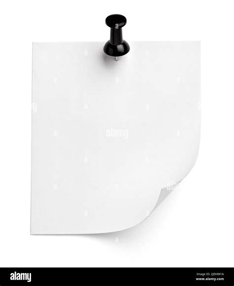 Note Paper Push Pin Message Red White Black Stock Photo Alamy