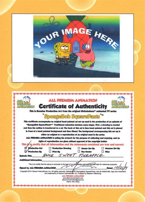 The Best Authentic Spongebob Production Cel 5249 Double Texas 1795106645